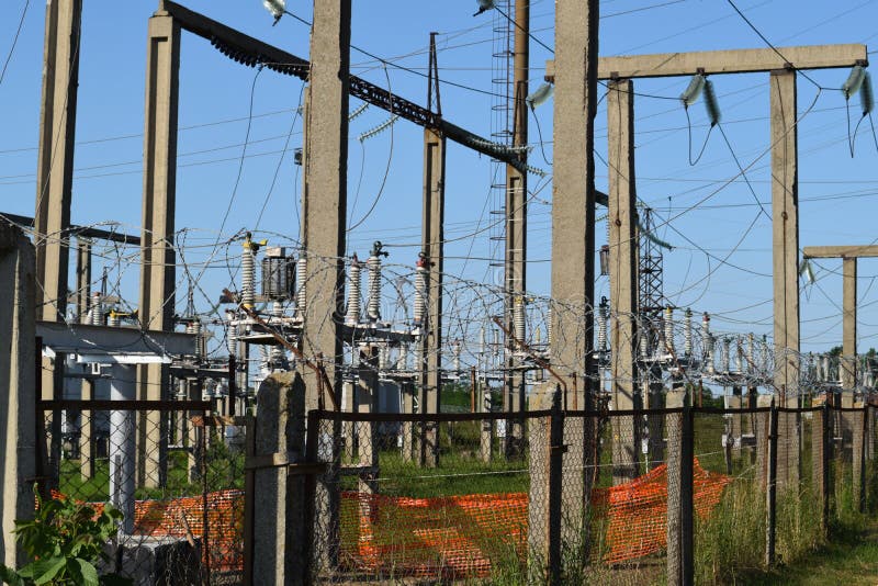 Small power substation stock photo. Image of supply - 162058532