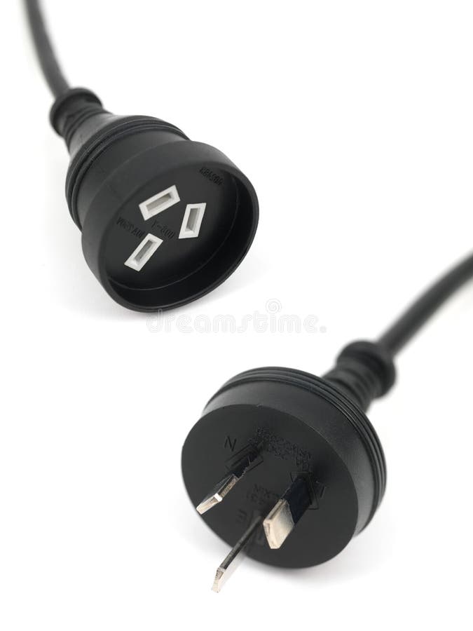 Aussie power cord. stock photo. Image of electrical, electricity - 3961962
