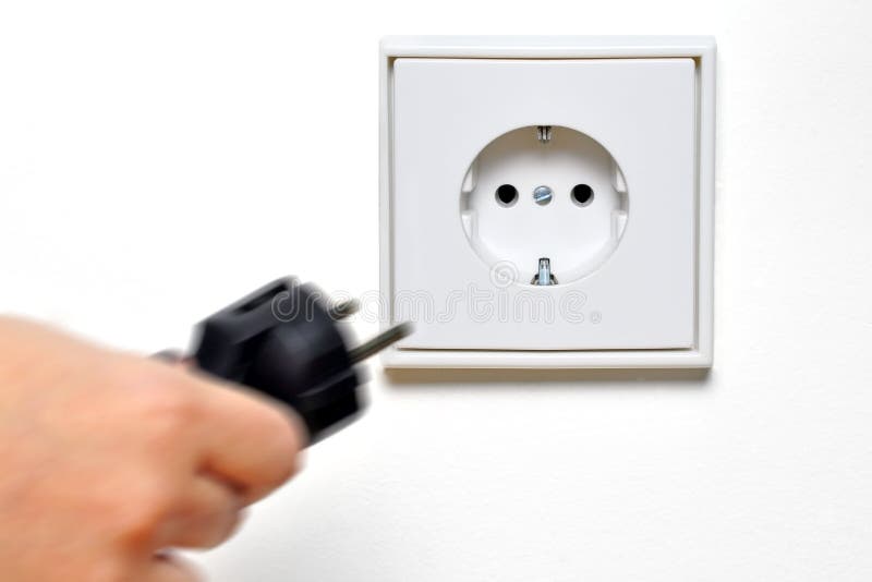 Plugged in socket stock image. Image of consumption, connect - 16137533