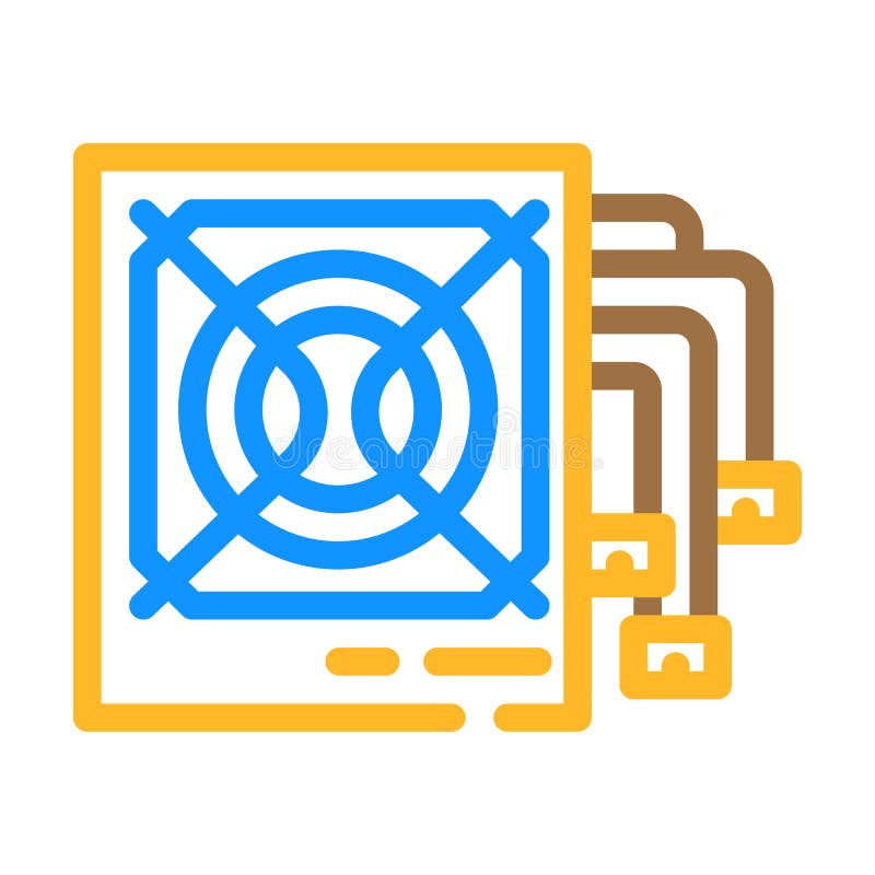 Power Supply Computer Color Icon Vector Illustration Stock Vector ...