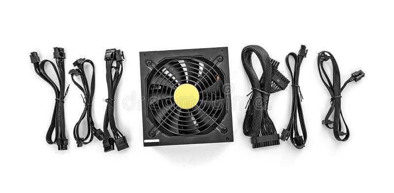 Power Supply for Computer Isolated on White Background. Stock Image ...