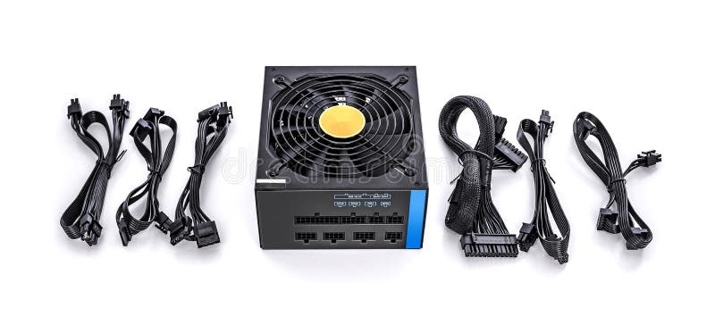 Power Supply for Computer Isolated on White Background. Stock Image ...