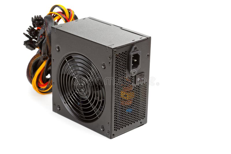 The Power Supply for the Computer Isolated Stock Photo - Image of ...