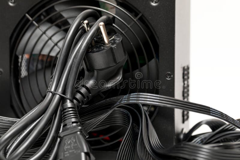 Power supply for computer stock image. Image of cooler - 165096999