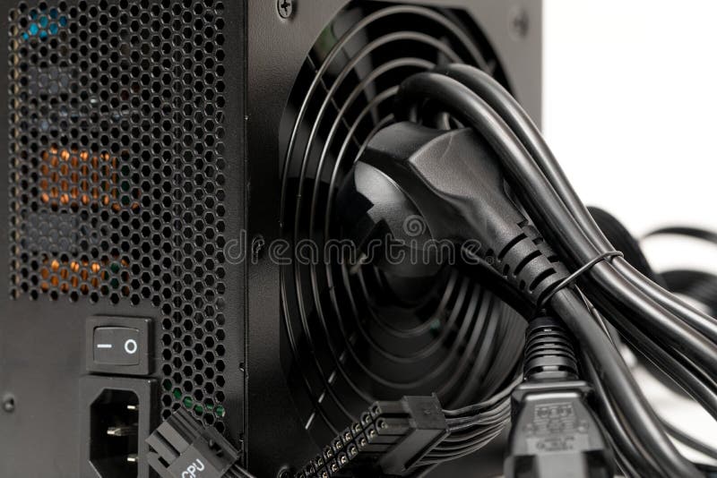Power supply for computer stock image. Image of hardware - 165351067