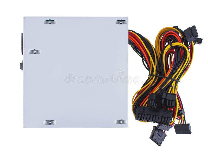 Power Supply for a Computer, a Spare Part for a Computer, on a White ...