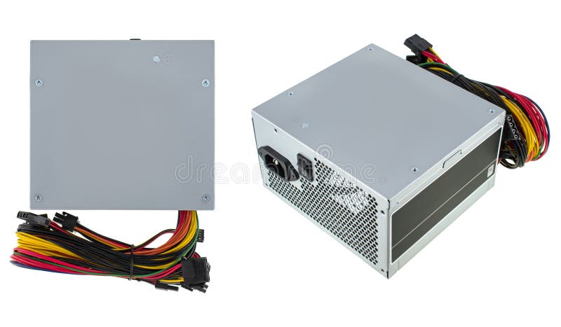 Power Supply for a Computer, a Spare Part for a Computer, on a White ...