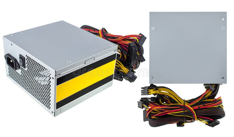 Power Supply for a Computer, a Spare Part for a Computer, on a White ...