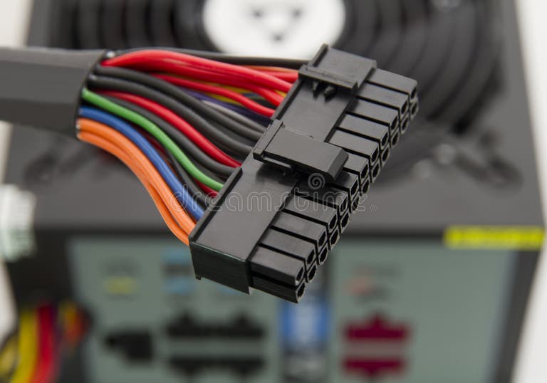 Power supply connector stock photo. Image of connection - 17951710