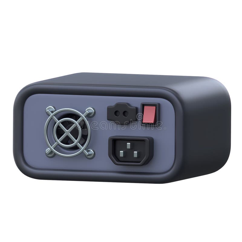 Power Supply 3D Icon stock illustration. Illustration of userfriendly ...