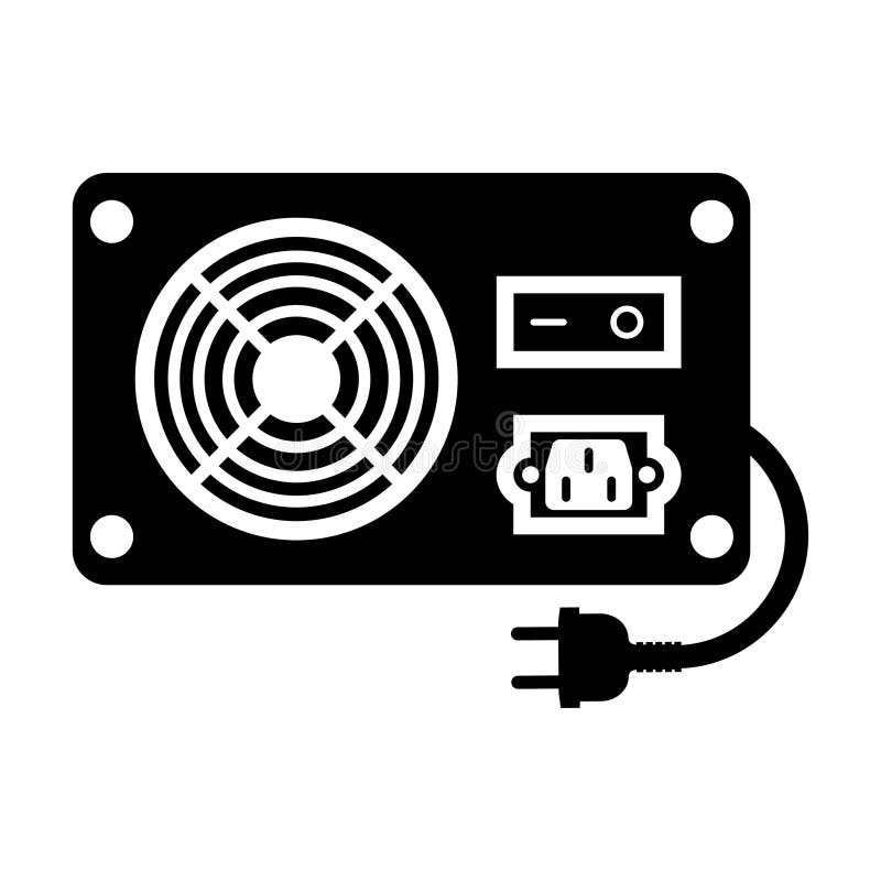 Power Supply Icon stock illustration. Illustration of supply - 366374471
