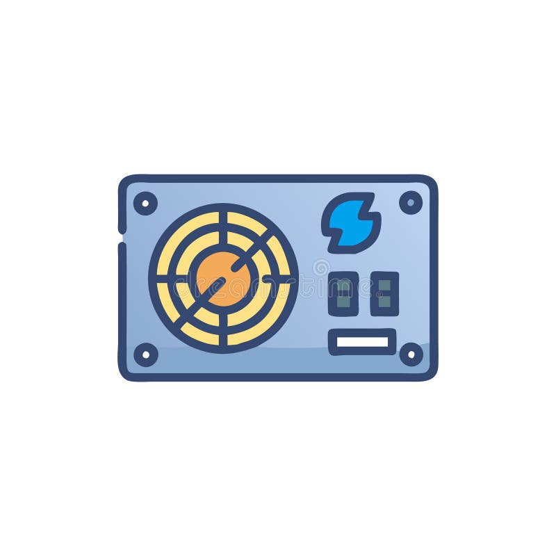 Power Supply Icon for Technology Stock Image - Illustration of ...