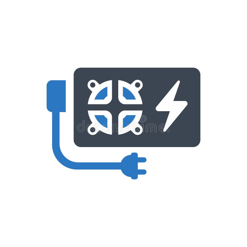 Power supply icon stock vector. Illustration of icon - 223751449