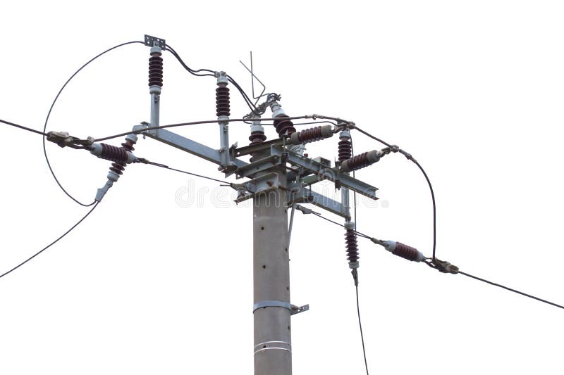 Overhead Line Wire Over Rail Track. Power Lines Stock Photo - Image of ...