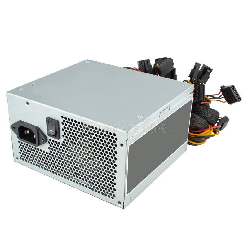 Power Supply for a Computer, a Spare Part for a Computer, on a White ...