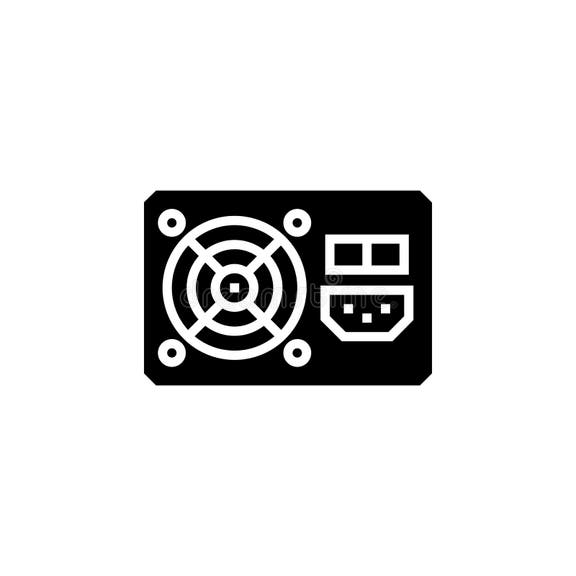 Power Supply Vector Icon. Computer Component Icon Solid Style. Perfect Use for Logo ...