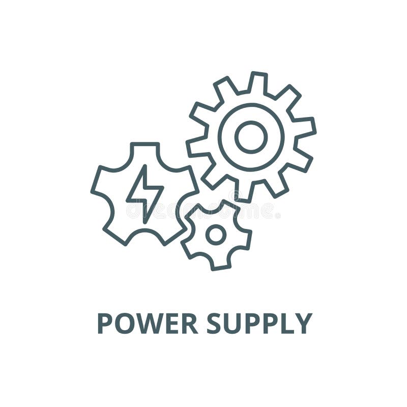 Power Supply Vector Line Icon, Linear Concept, Outline Sign, Symbol ...