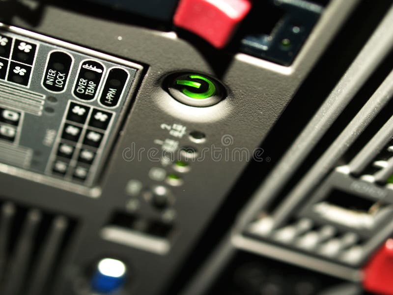 Power Switch for High-End Server Stock Photo - Image of business, data ...