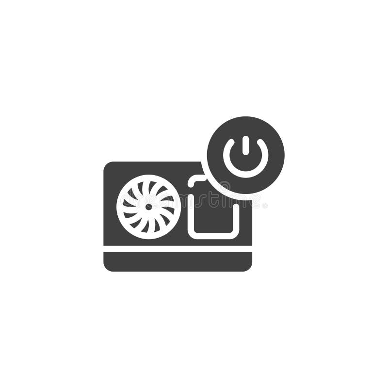Power Switch on an HVAC Unit Vector Icon Stock Vector - Illustration of ...