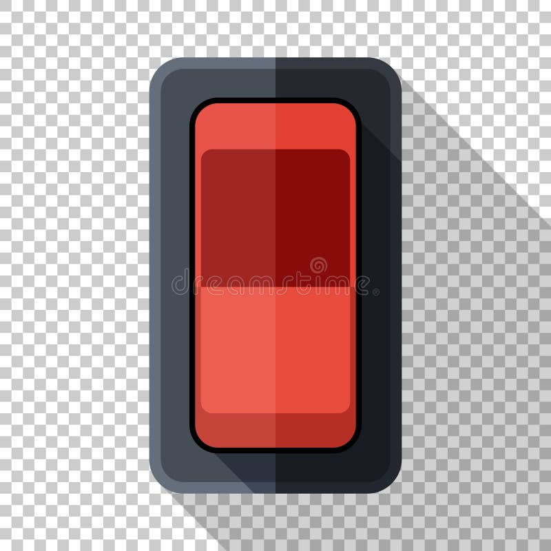 Power Switch Icon in Flat Style on Transparent Background Stock Vector ...