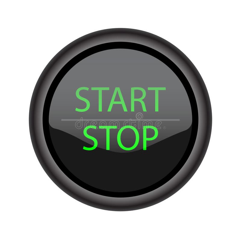 Power Switch Icons Vector Buttons. START STOP Button Stock Vector ...