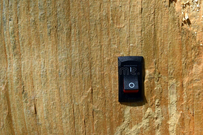 Power Switch Installed on Tree Stock Image - Image of copy ...