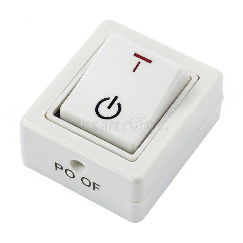 Power Switch Isolated on White Background Stock Illustration ...