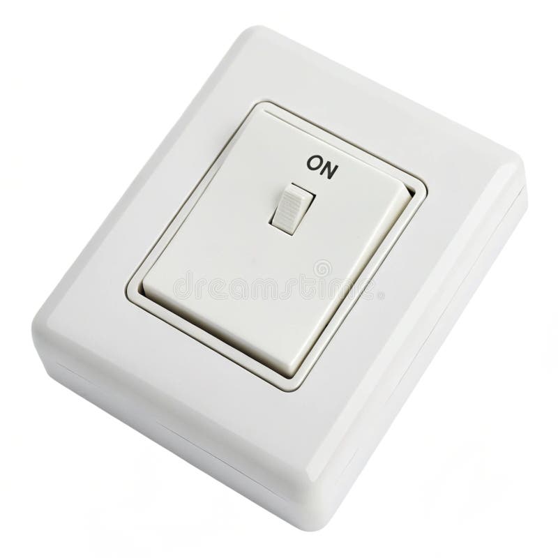 Power Switch Isolated on White Background Stock Illustration ...