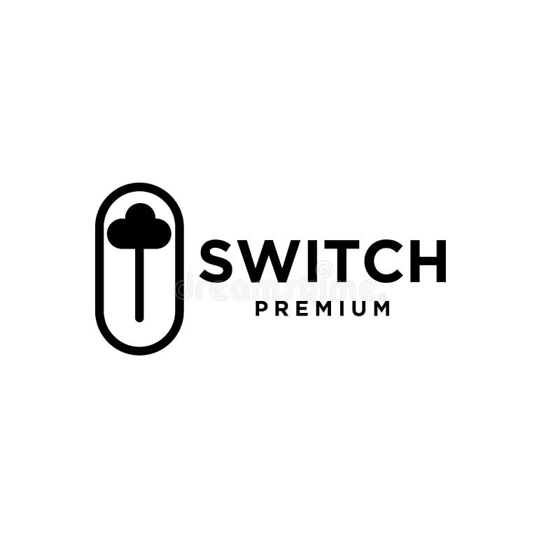 Power Switch Logo with Cloud Icon Vector Design Stock Illustration ...