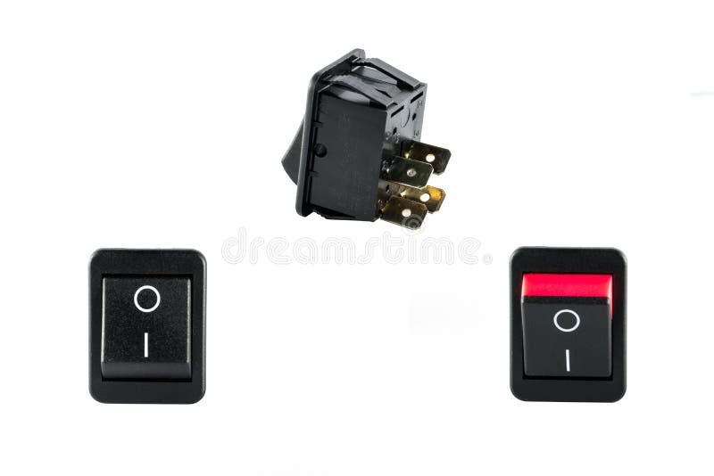 Power Switch Turned On Off. Stock Photo - Image of wall, house: 78924792