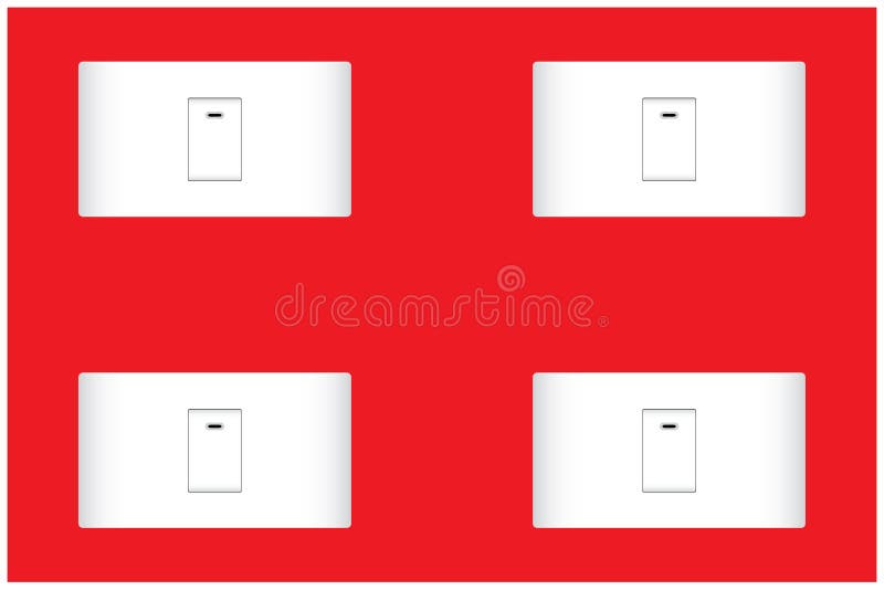 Power Switch on Red Background Stock Vector - Illustration of ...