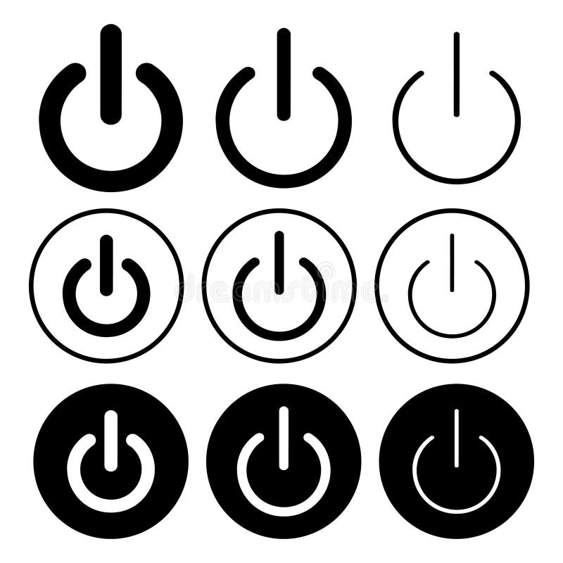 Power Switch Sign and Symbol. Power Off or on Icon Set Vector Stock ...