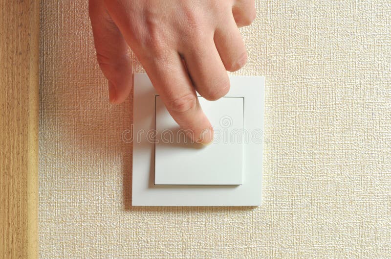 Power switch turned on off stock image. Image of electric - 81414535
