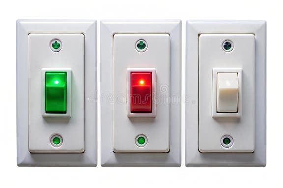 Power Switch Turned on and Off Set Isolated Stock Illustration ...