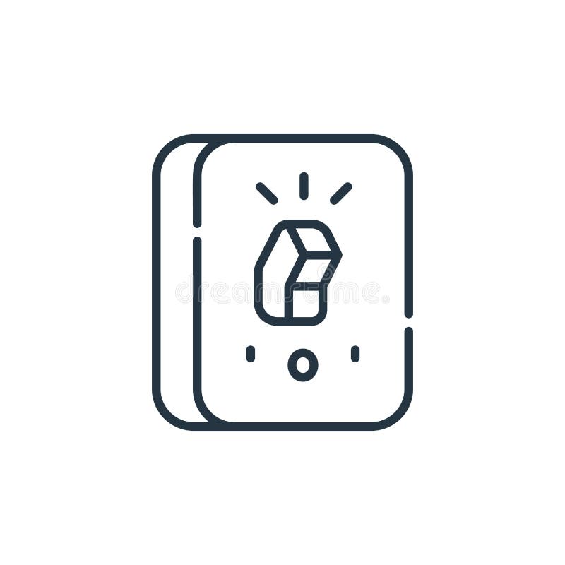Power Switch Vector Icon Isolated on White Background. Outline, Thin ...