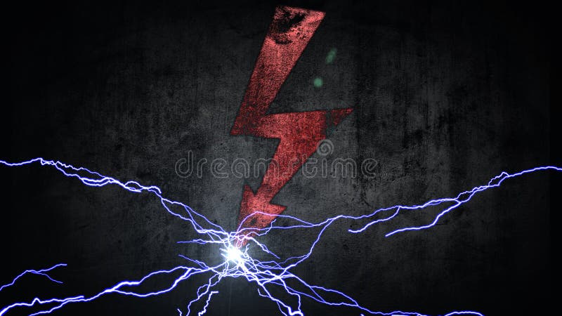 Power Symbol. Electrical Discharges in Sign Stock Illustration ...