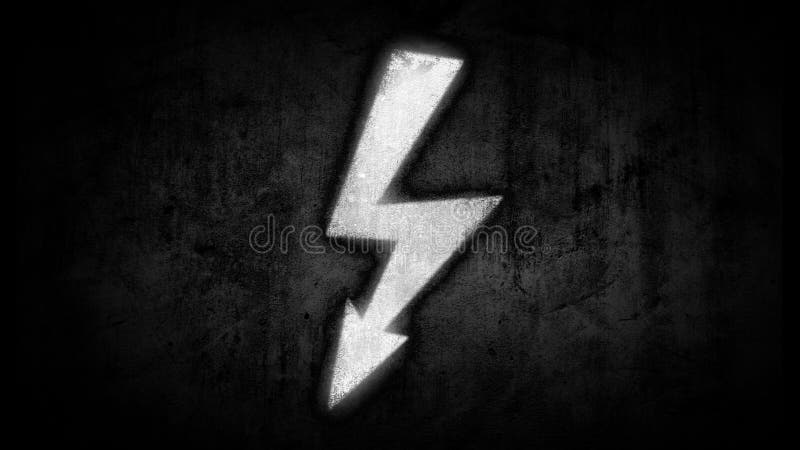 Power Symbol. Electrical Discharges in Sign Stock Illustration ...