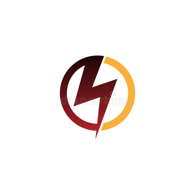 Power Symbol Lightning Icon Logo Design Vector Stock Vector ...