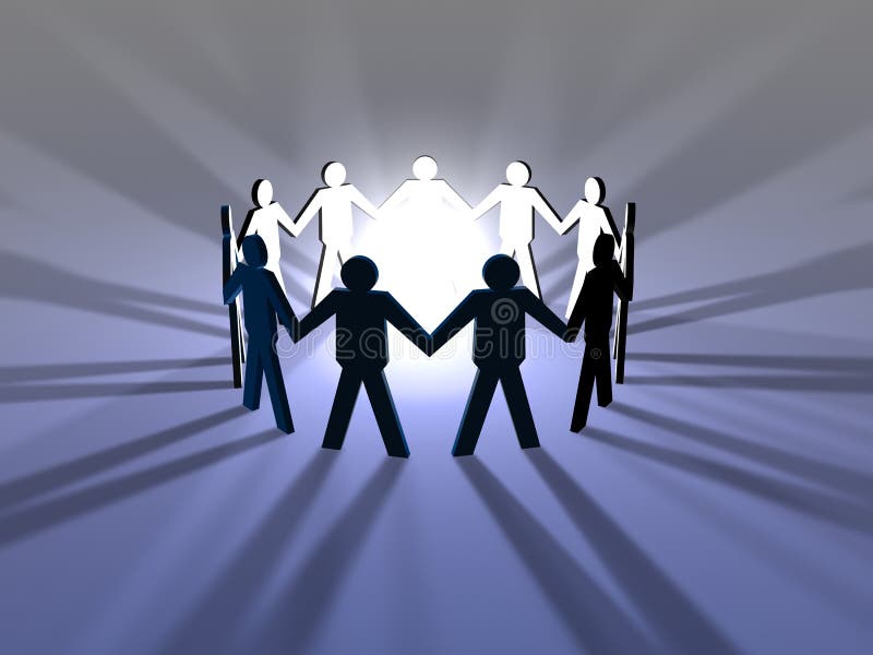 Power of Teamwork stock illustration. Illustration of chain - 184862