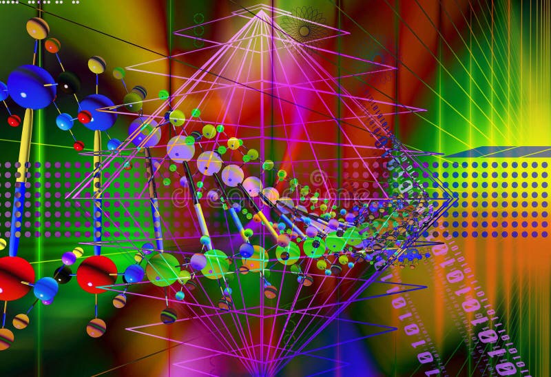 The power of technology stock illustration. Illustration of matrix ...