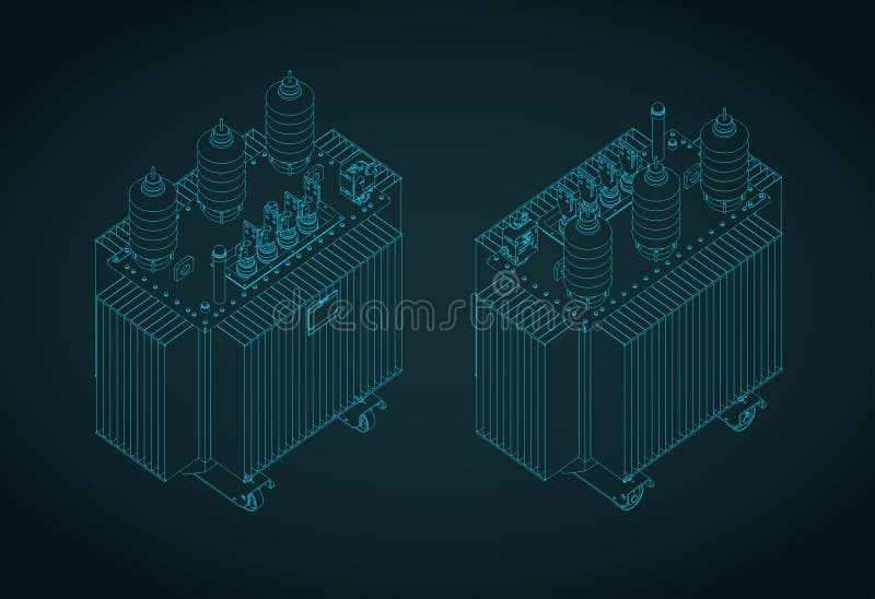 Phase Transformer Isometric Blueprints Stock Illustrations – 3 Phase ...