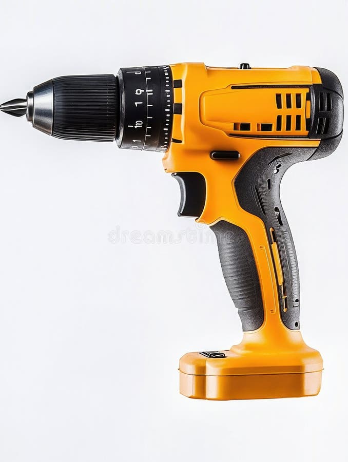 Cordless Drill White Background Stock Image - Image of generated ...