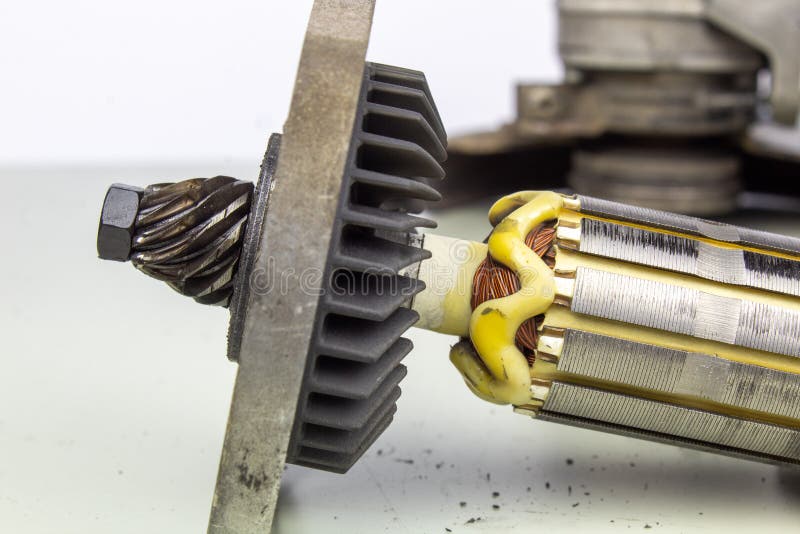 Electric Motor Collector, Repair and Maintenance of Power Tools Stock ...