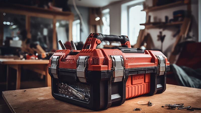 Power toolbox box stock illustration. Illustration of workshop - 372404037