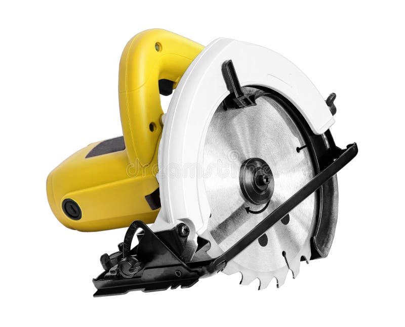 Power Tools, Circular Saw on White Background Stock Image - Image of ...