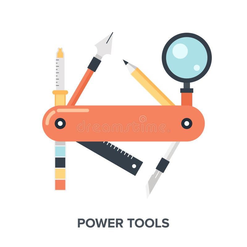 Power Tools Vector Illustration Concept Stock Vector - Illustration of ...