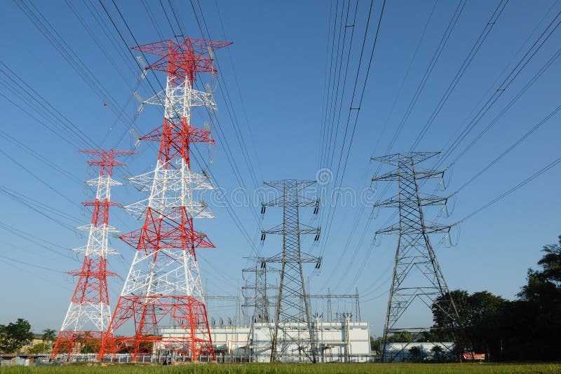 Power Tower stock image. Image of clouds, construction - 7812497