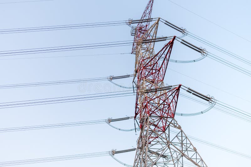 Power tower cable stock image. Image of blue, line, equipment - 83352505