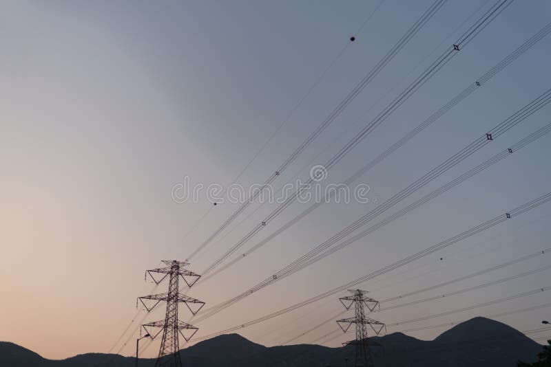 Power tower cable stock image. Image of generator, architecture - 83352549