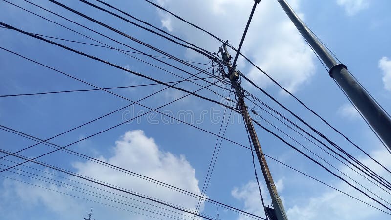 Power Tower To Connect To Your Home or Office from Any Direction Stock ...